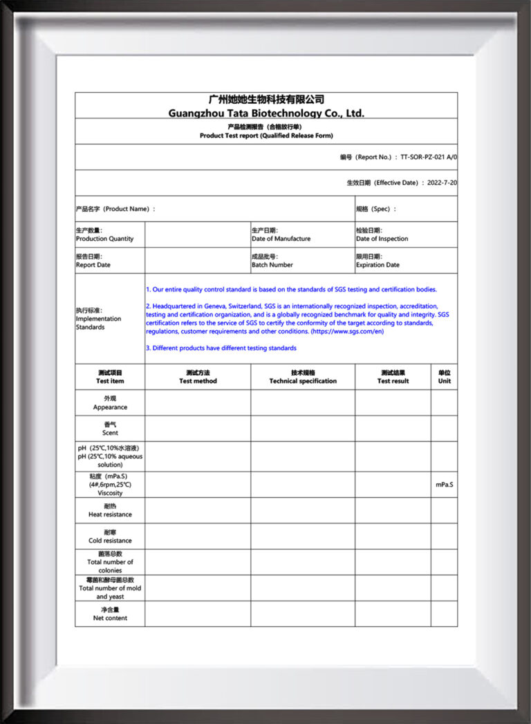 Our Certificates | TY Cosmetic